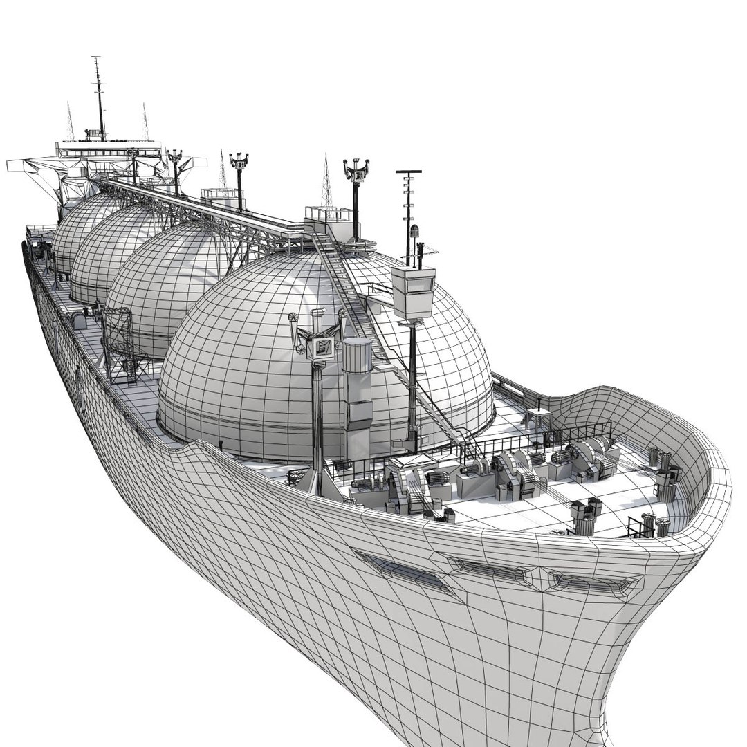 Lng Carrier Ship 3d Model