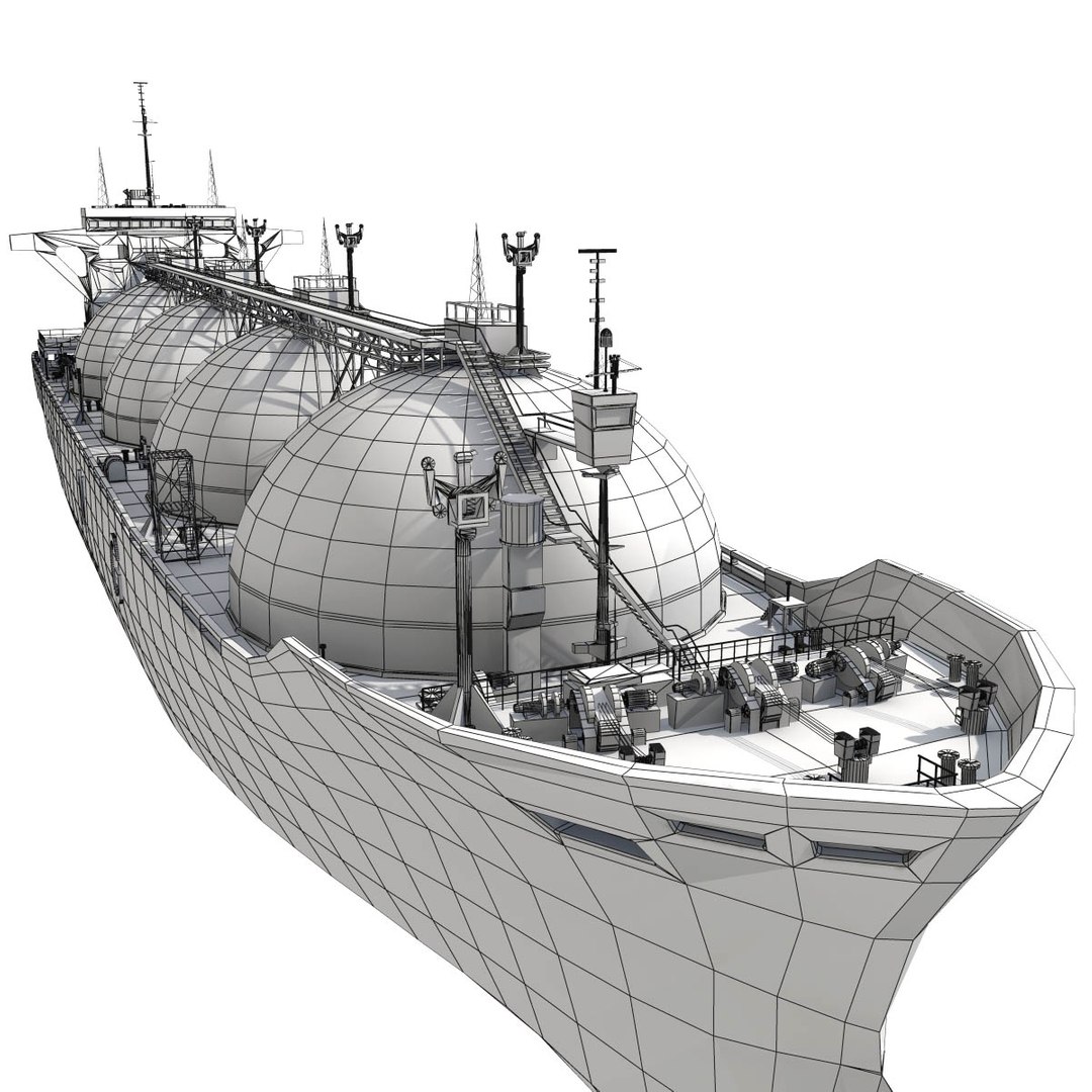 Lng Carrier Ship 3d Model