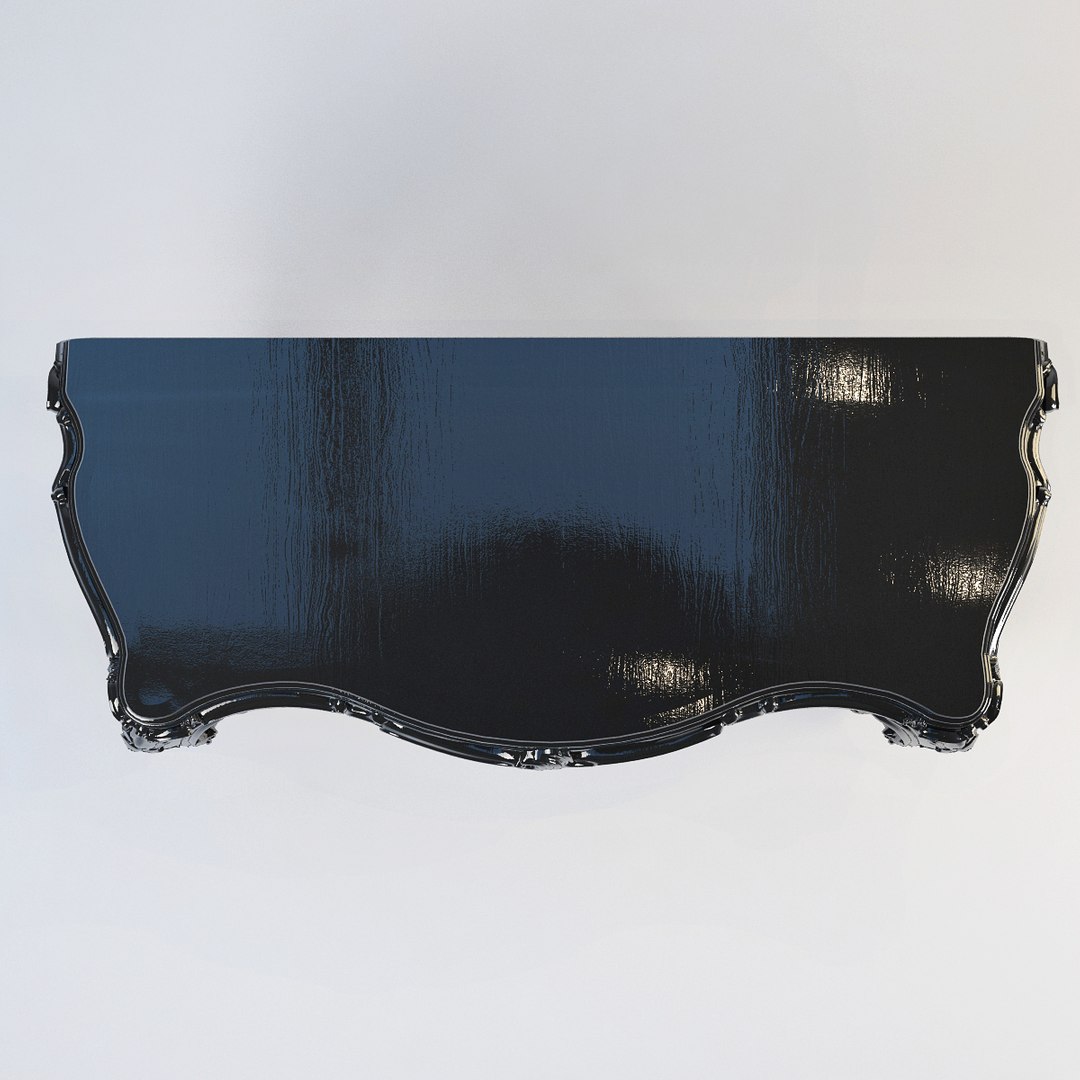 chelini console lacca nera 3d model