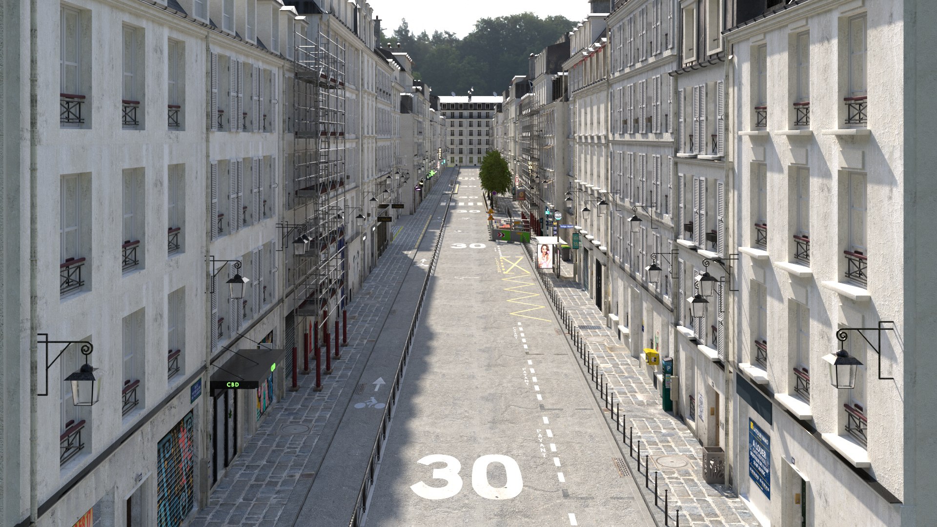 Paris Trendy Street And Place Bundle Studio License 3D Model ...