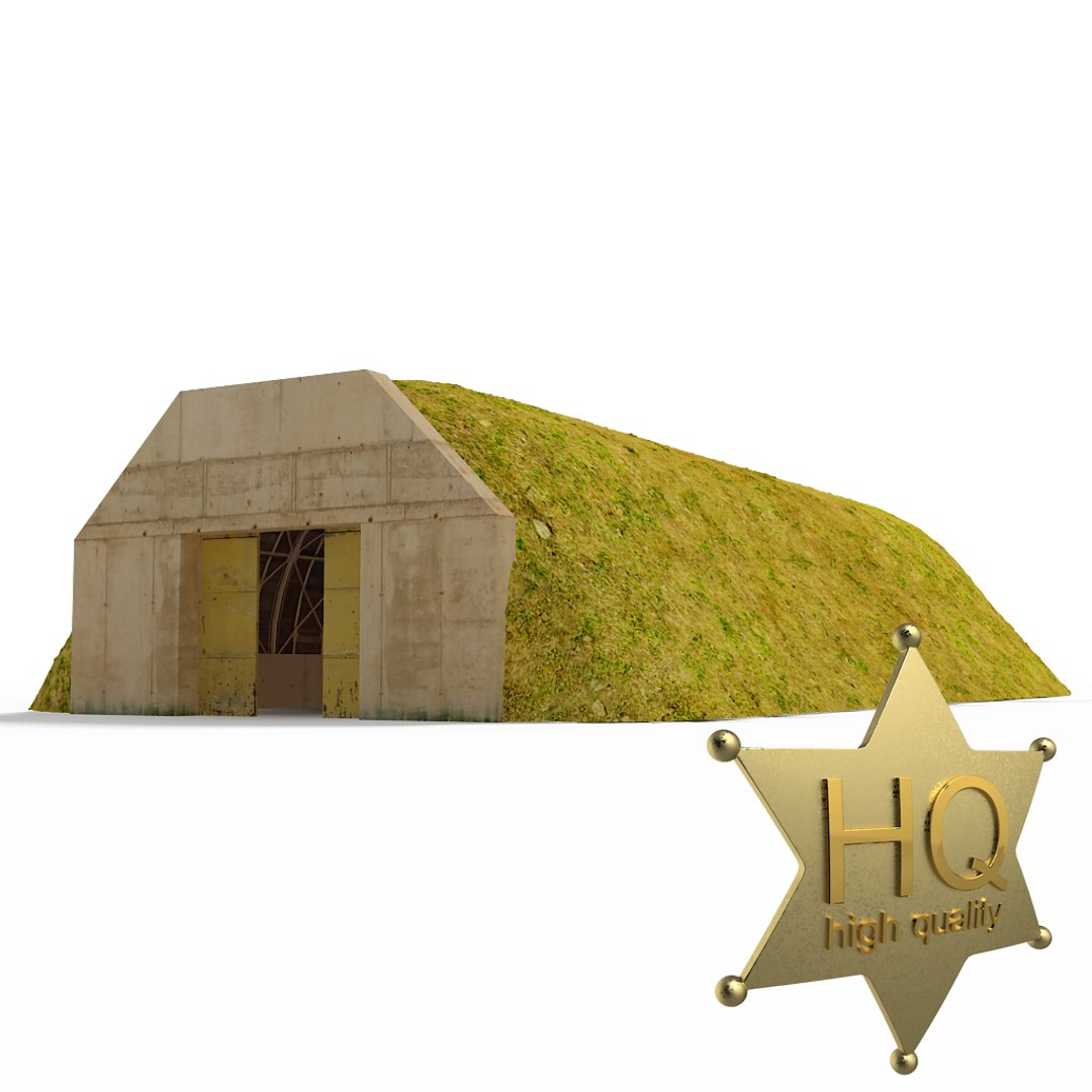 3ds Max Military Underground Hangar