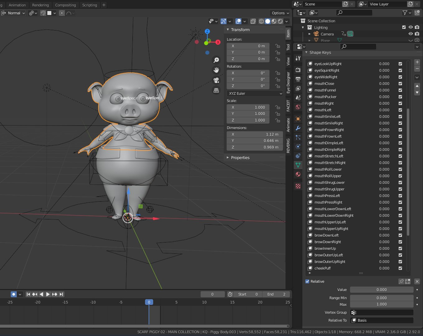 Baby Pig With BIB 3D Rigged 3D Model - TurboSquid 1768625