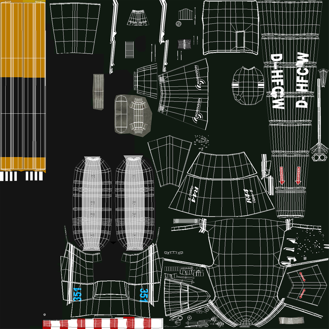helicopter robinson r44 floats 3d model