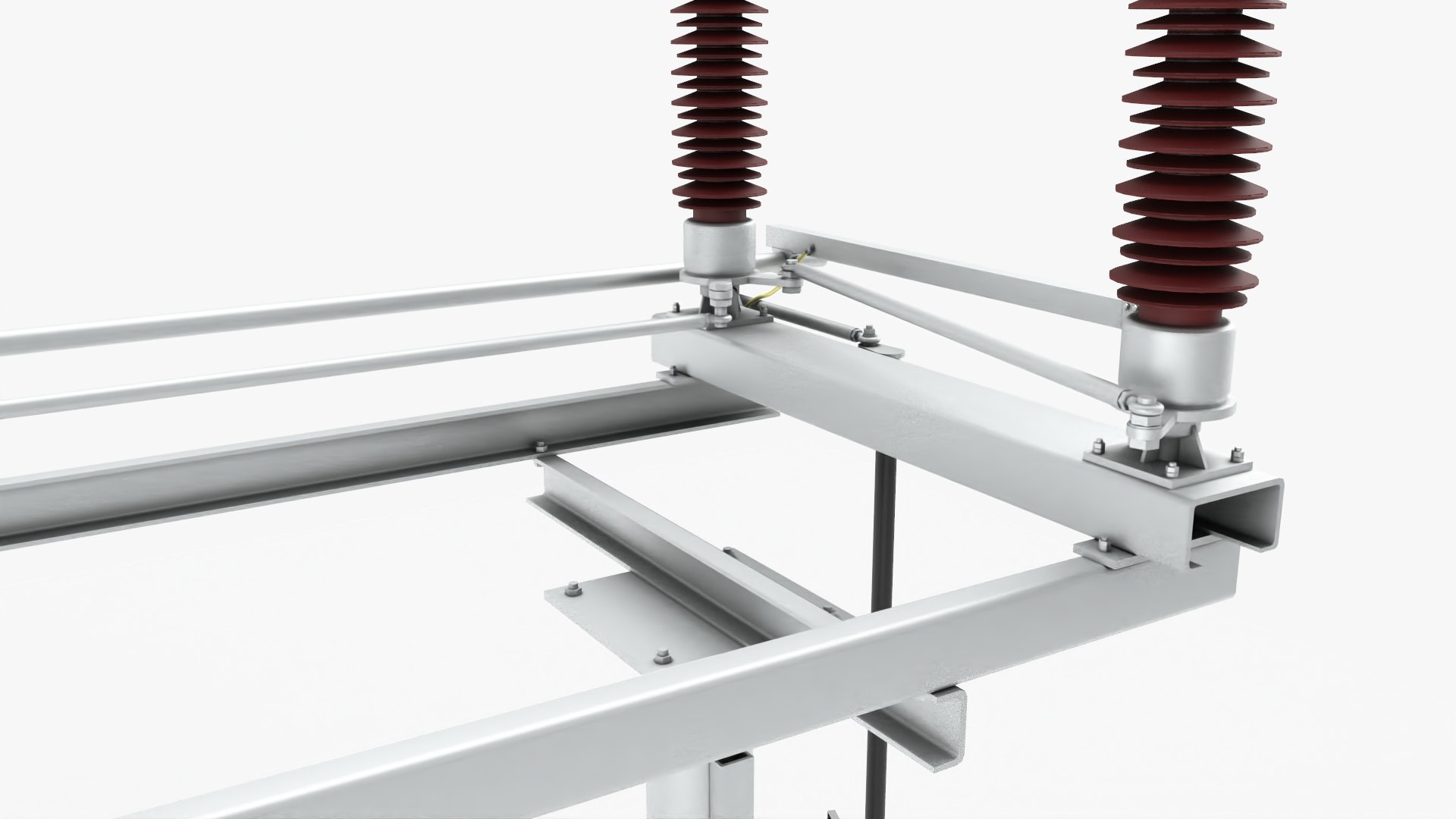 3D Substation Double Circuit Isolation Switch Knife Switch Model ...