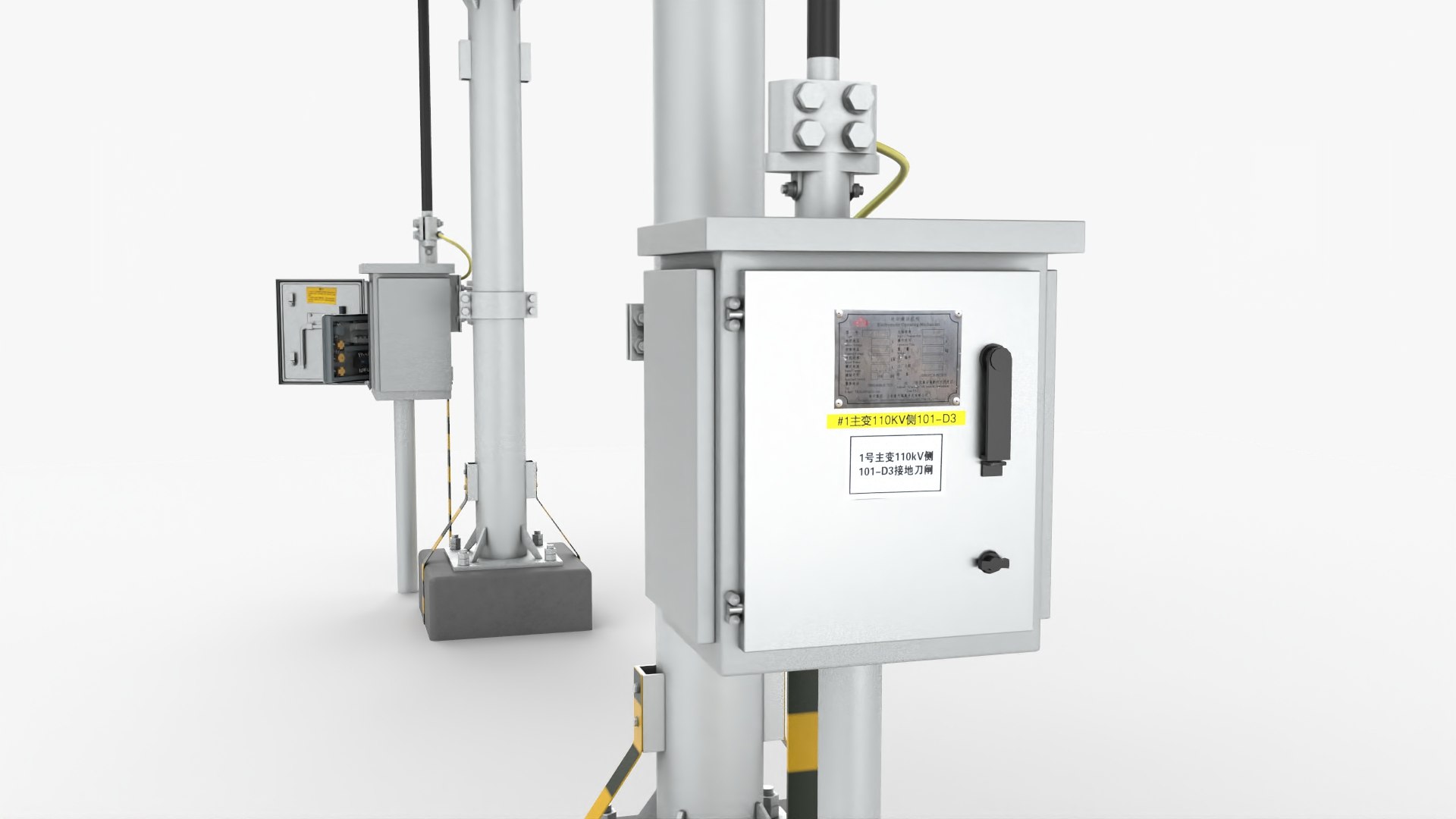 3D Substation Double Circuit Isolation Switch Knife Switch Model ...