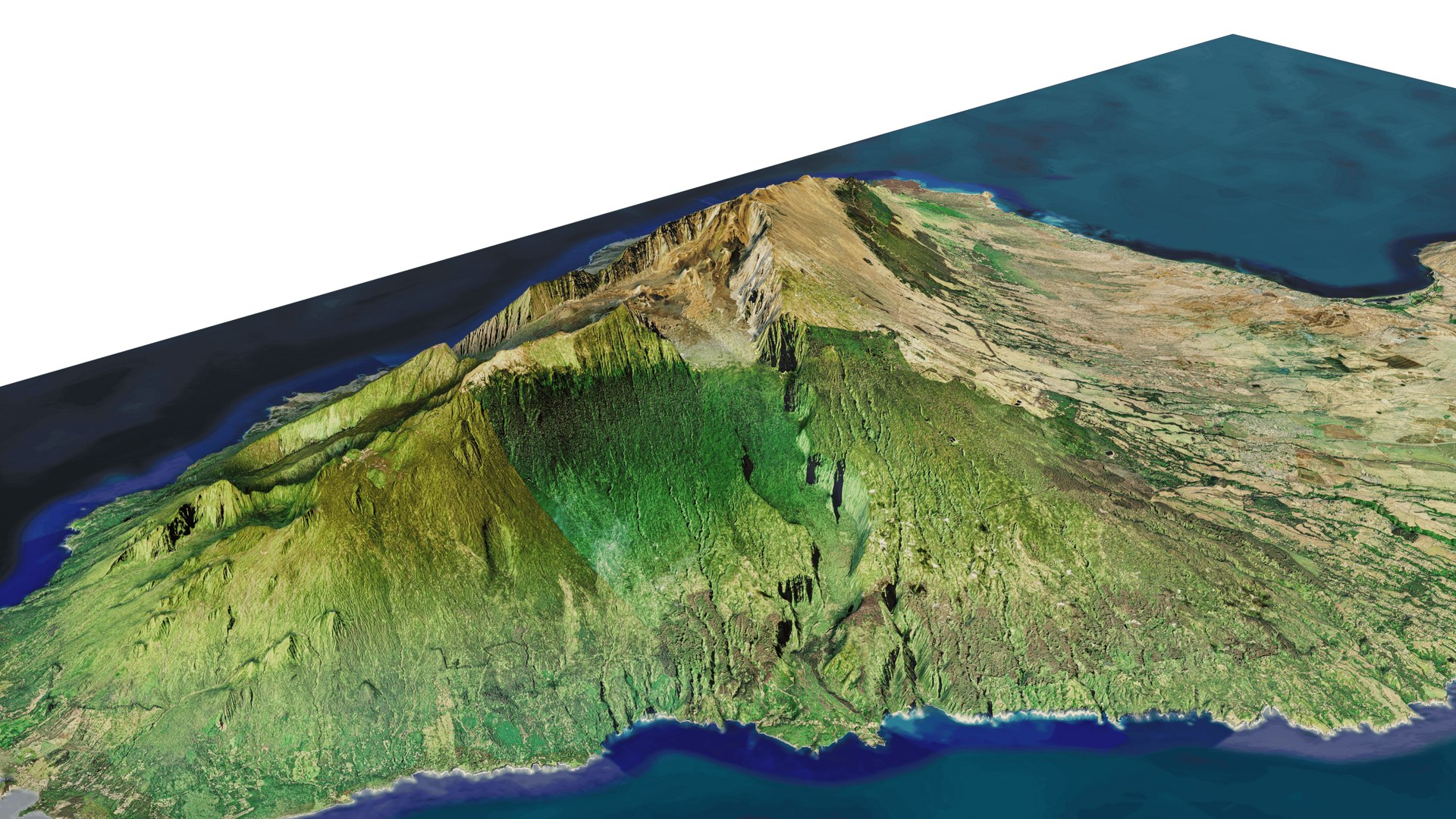 Maui island full 3d model terrain 3D model - TurboSquid 2073118