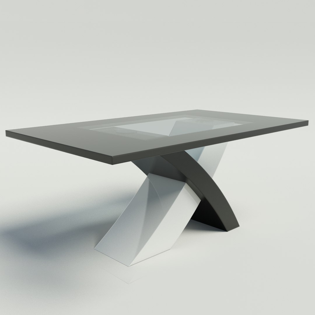 dining table 3d dxf