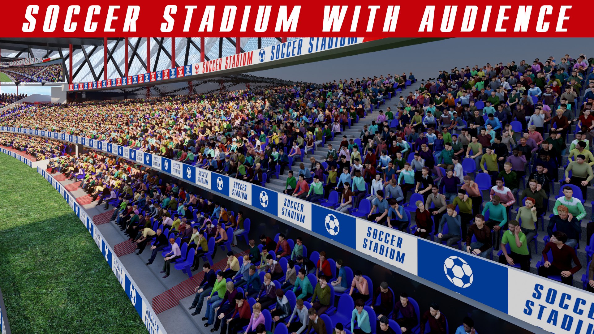 3D Stadium Audience Soccer Model - TurboSquid 1201020