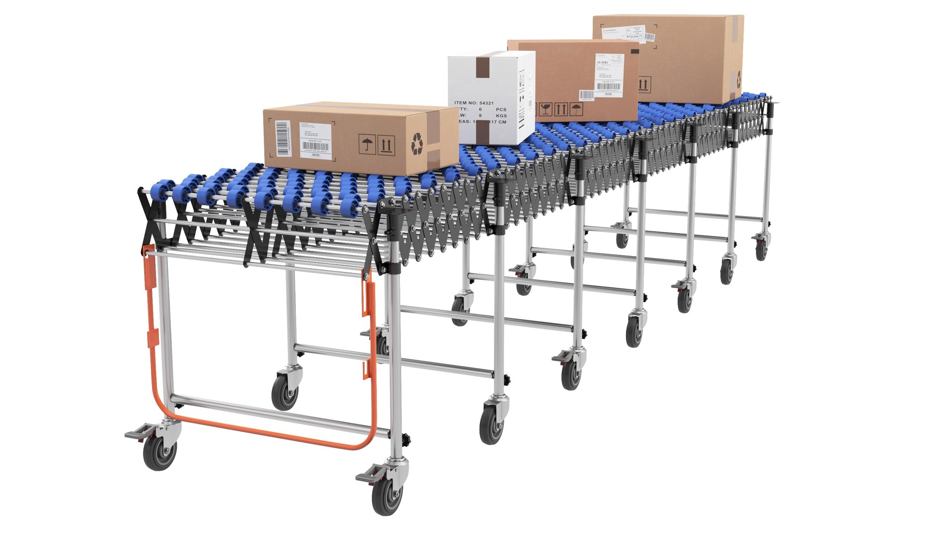 3D Model Conveyor With Packages - TurboSquid 1992359