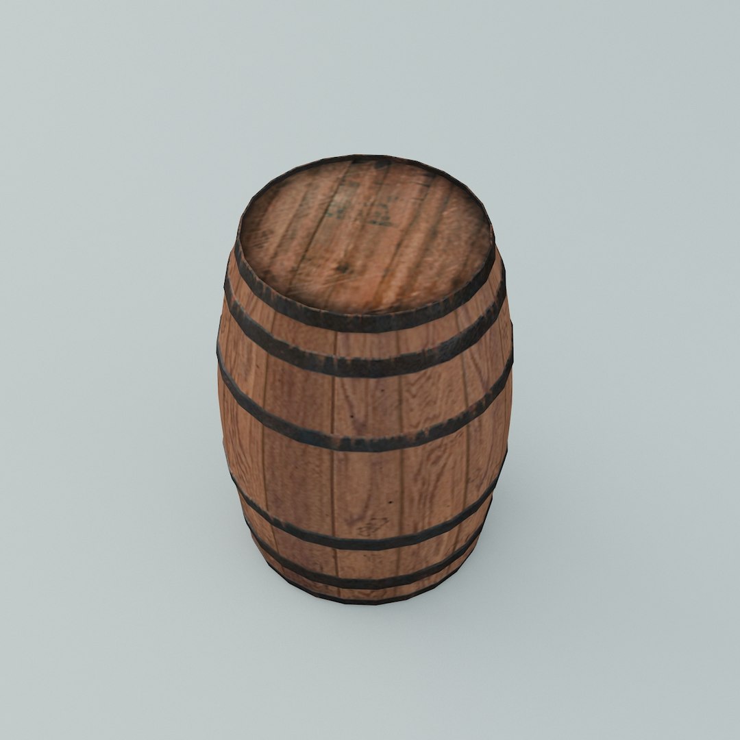 Medieval Wooden Cask 3d Model