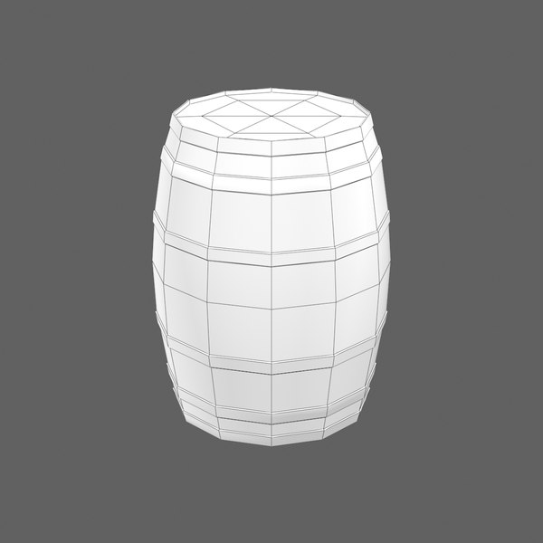 medieval wooden cask 3d model