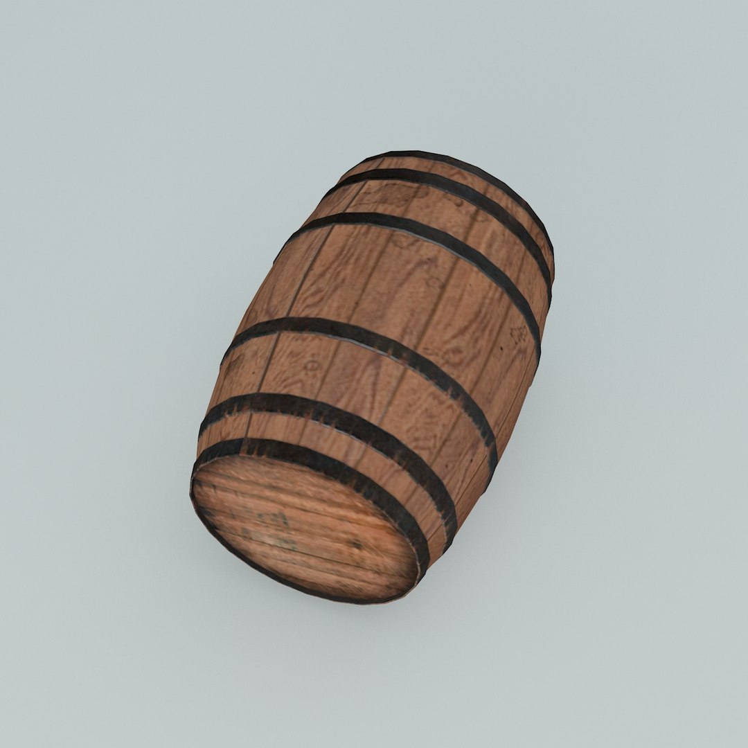 Medieval Wooden Cask 3d Model