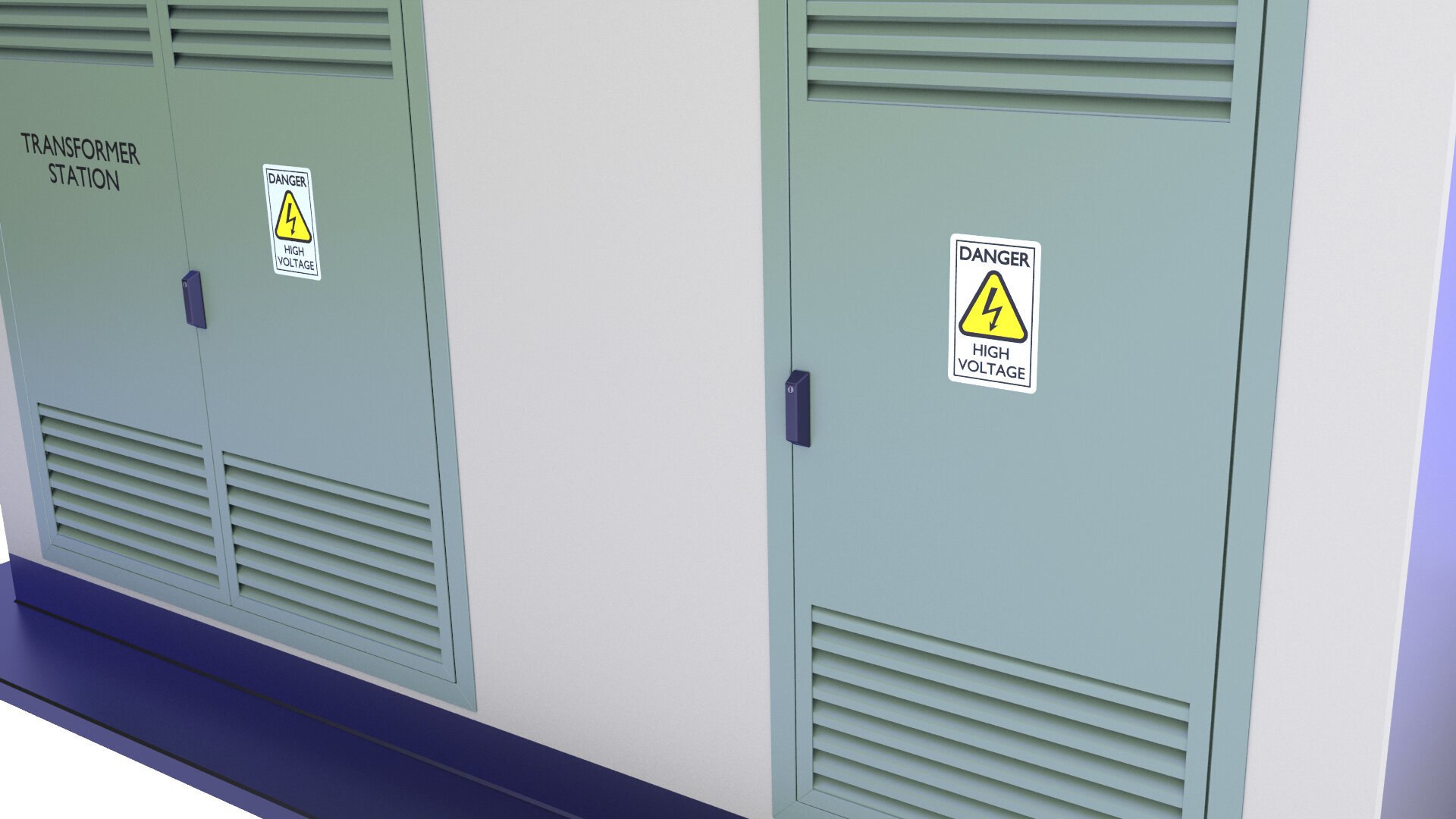 Concrete Transformer Substation Building Electrical Box 12 3D Model ...