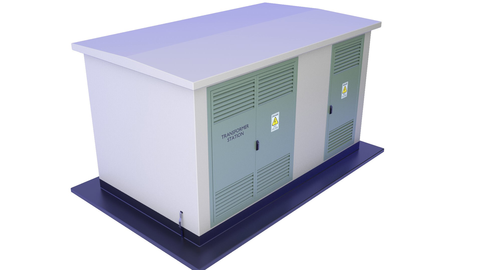 Concrete Transformer Substation Building Electrical Box 12 3D Model ...