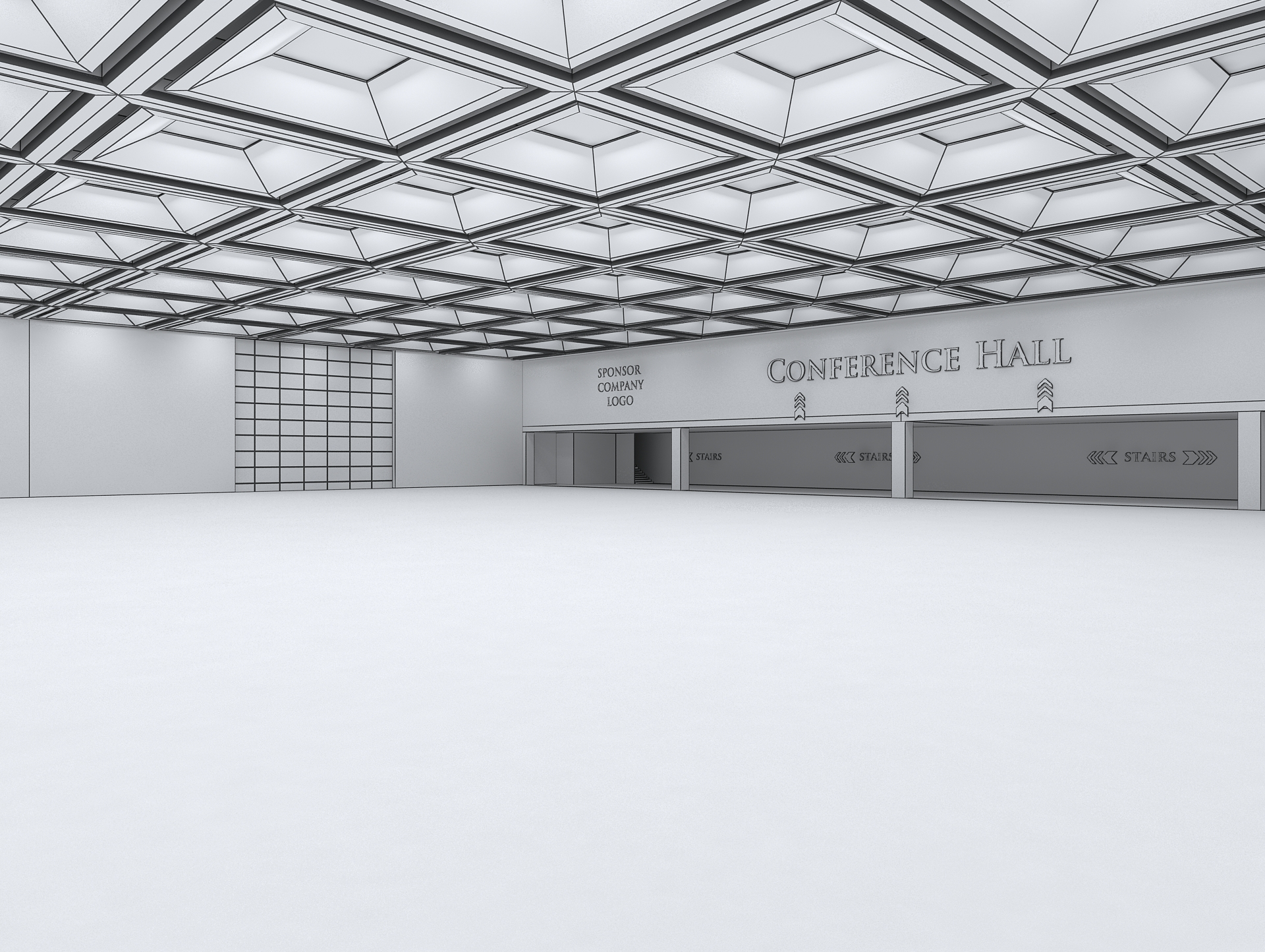 3D virtual exhibition hall - TurboSquid 1611127