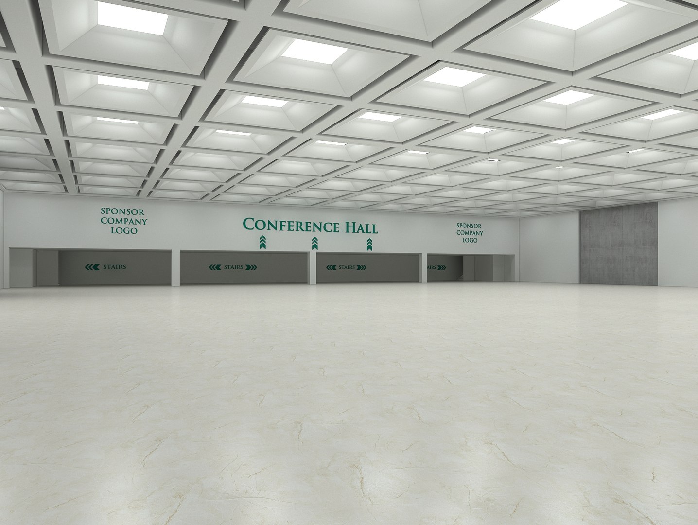 3D Virtual Exhibition Hall - TurboSquid 1611127