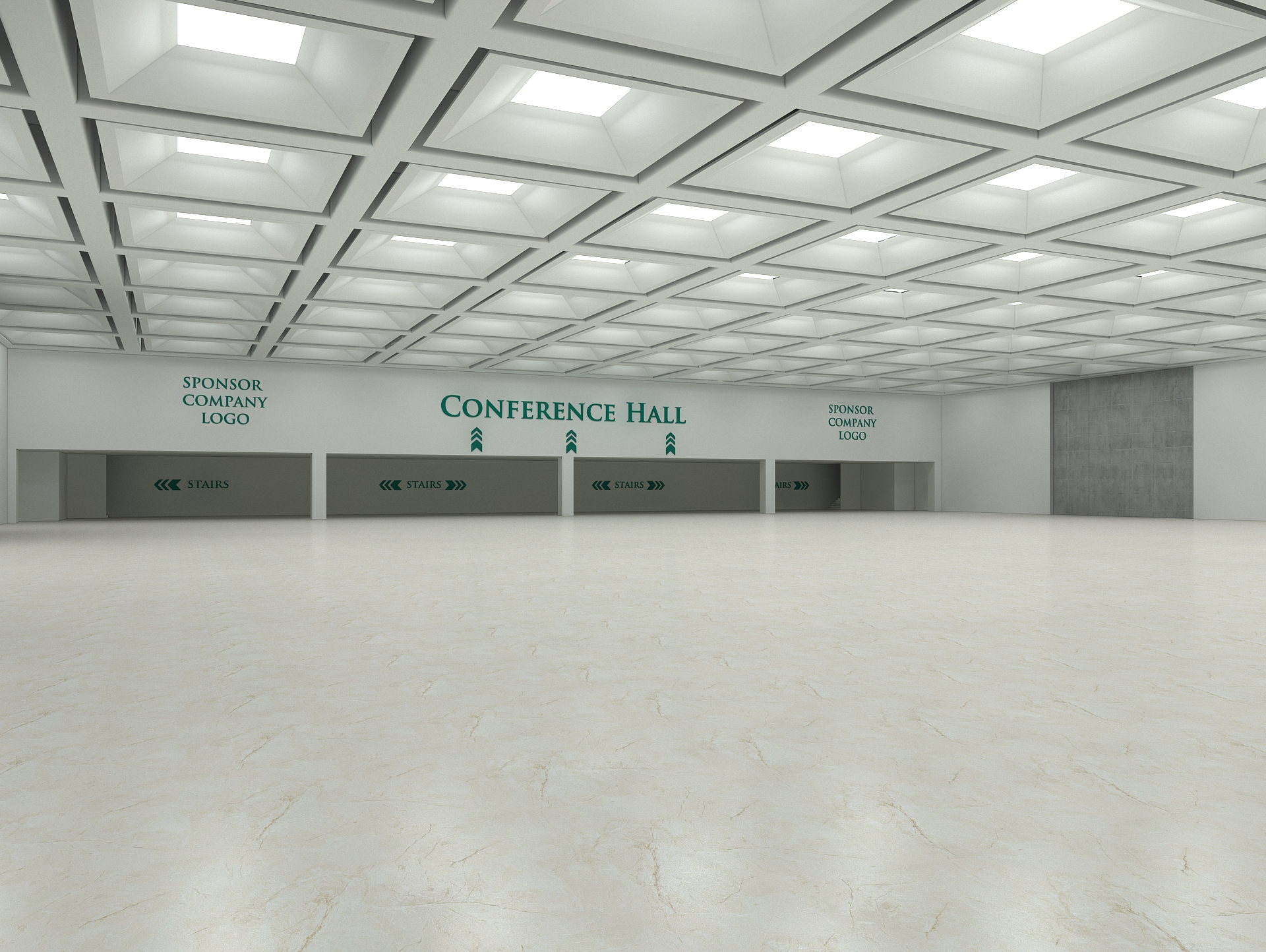 3D virtual exhibition hall - TurboSquid 1611127