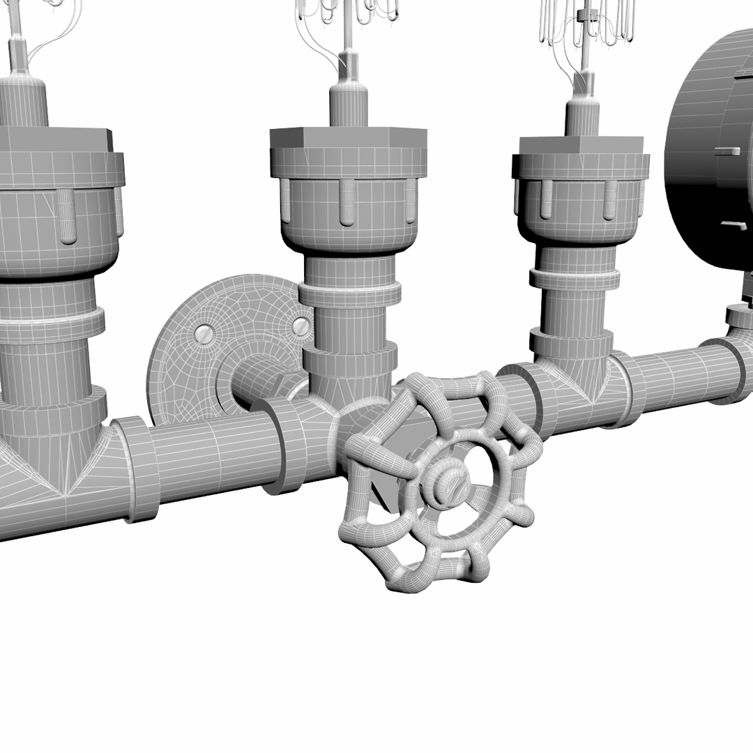 Industrial wall pipe sconce 3D model - TurboSquid 1431164