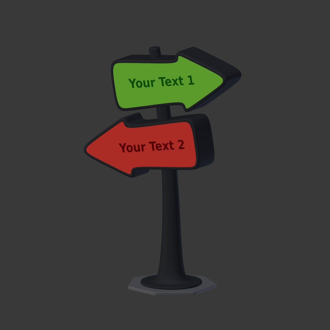 Directional Sign 3D - TurboSquid 1515964