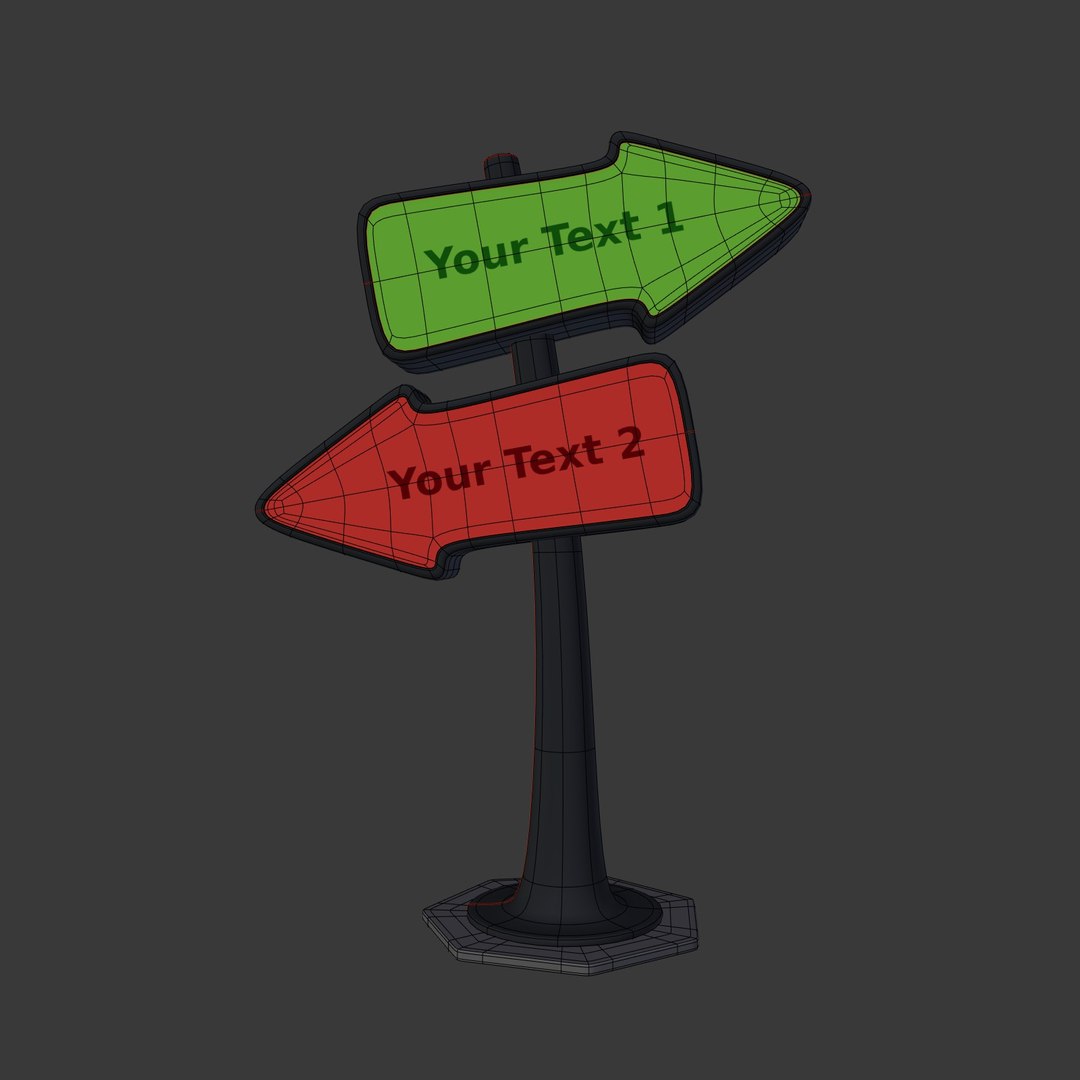 Directional Sign 3D - TurboSquid 1515964
