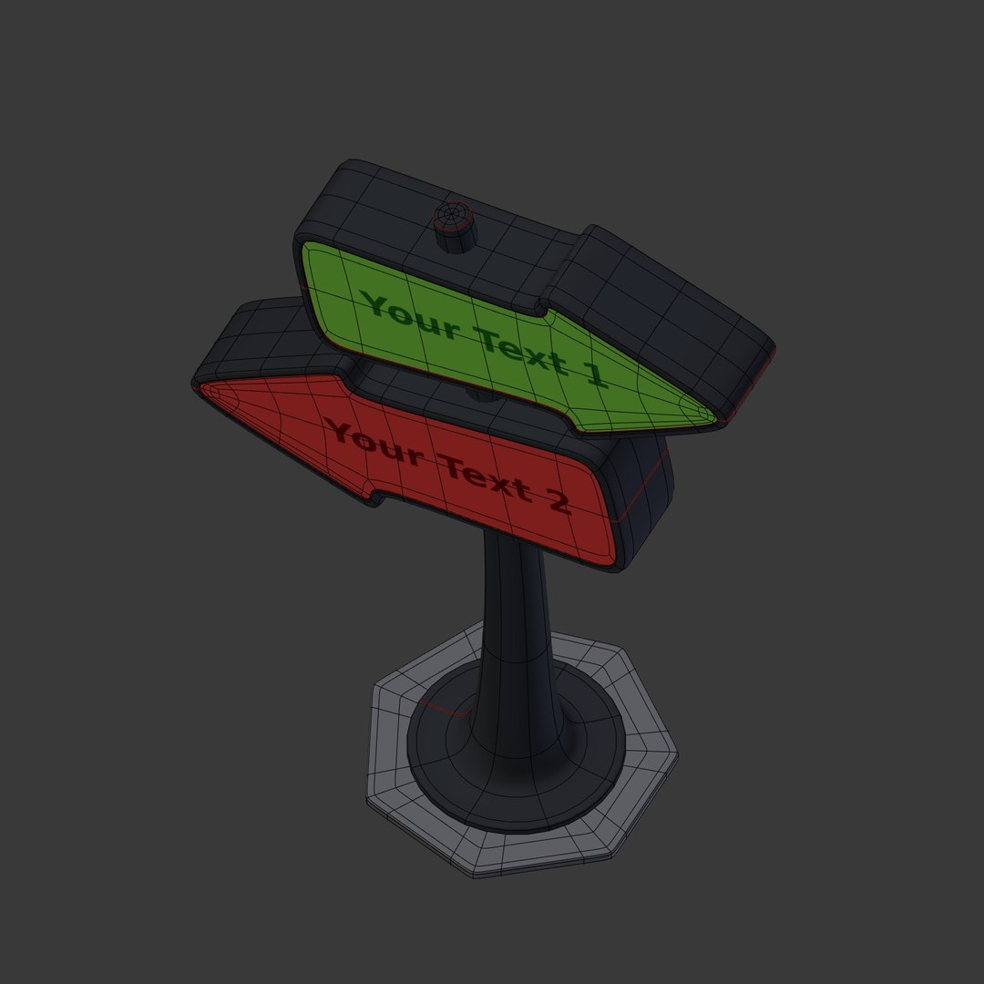 Directional Sign 3D - TurboSquid 1515964