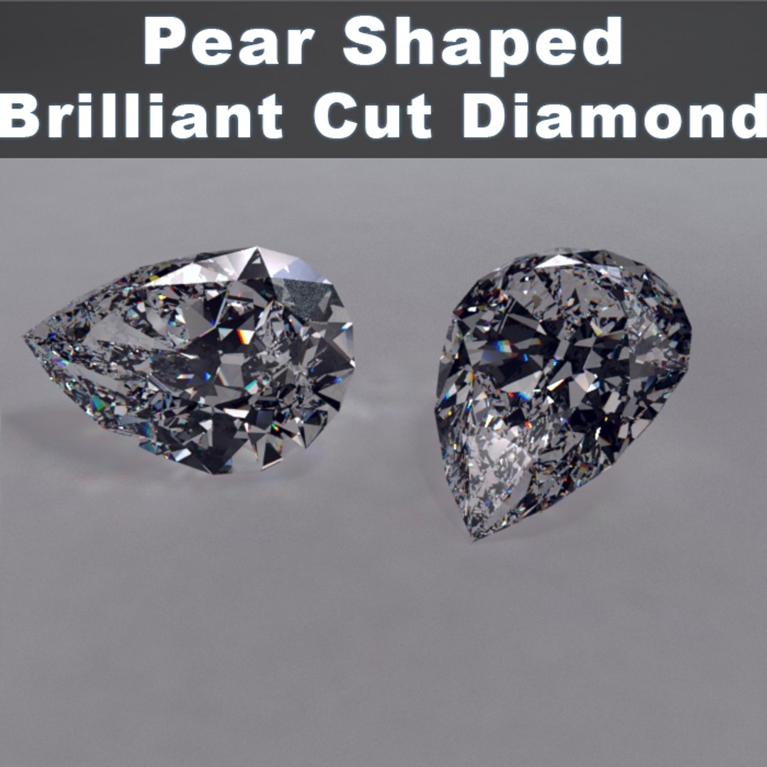 3d Model Pear Shaped Brilliant Cut