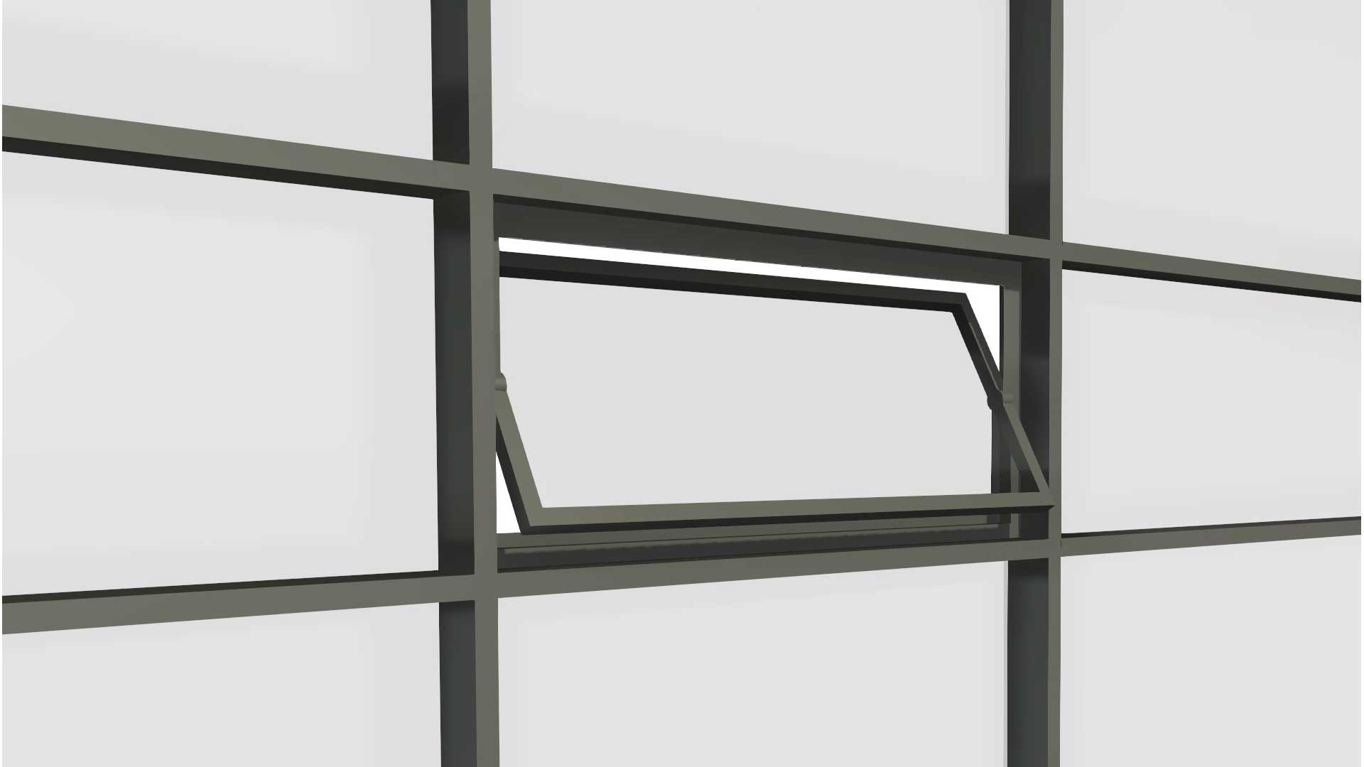 3D Curtain Wall Panel Pivot Window - TurboSquid 2068661