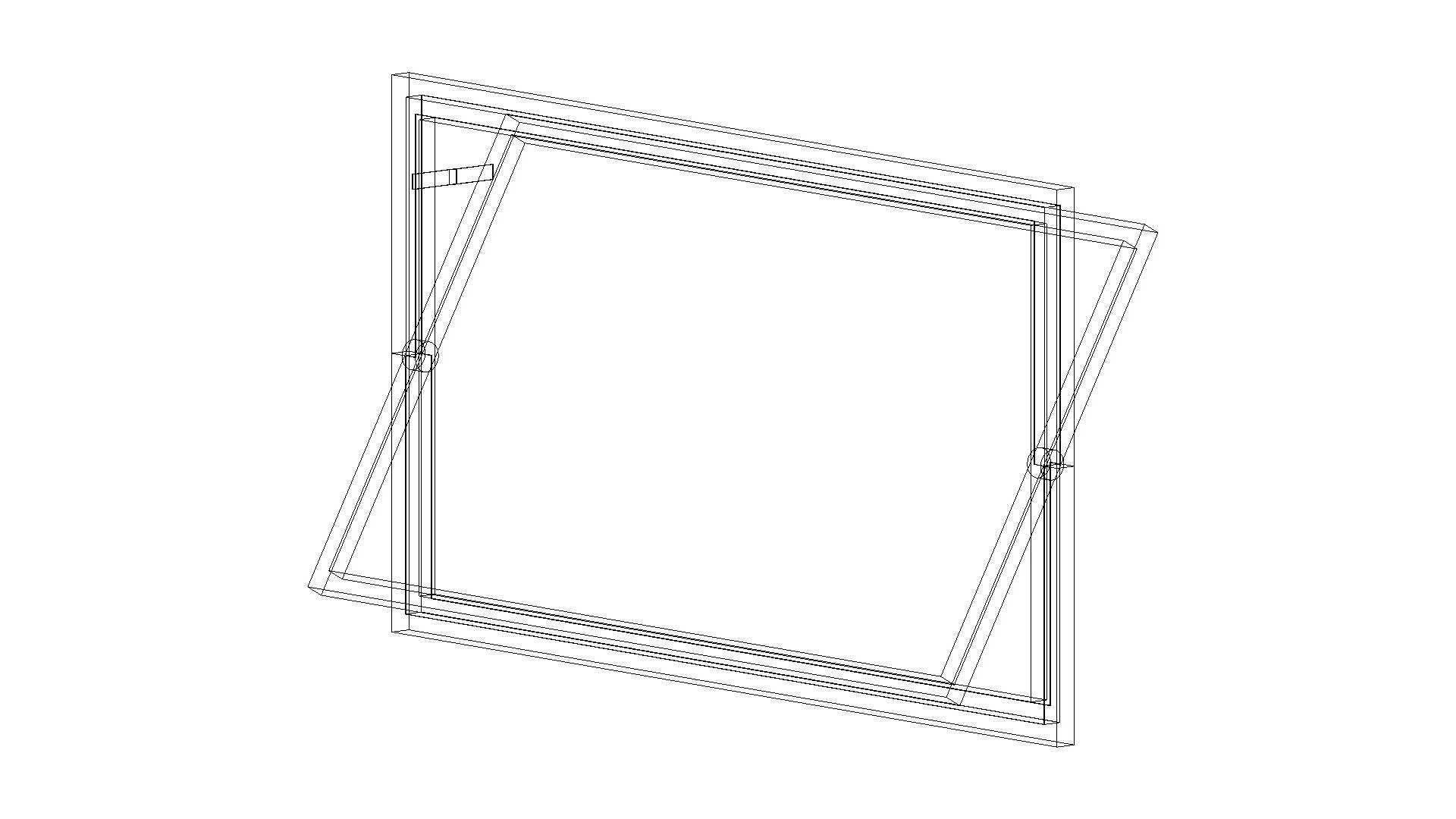 3D Curtain Wall Panel Pivot Window - TurboSquid 2068661