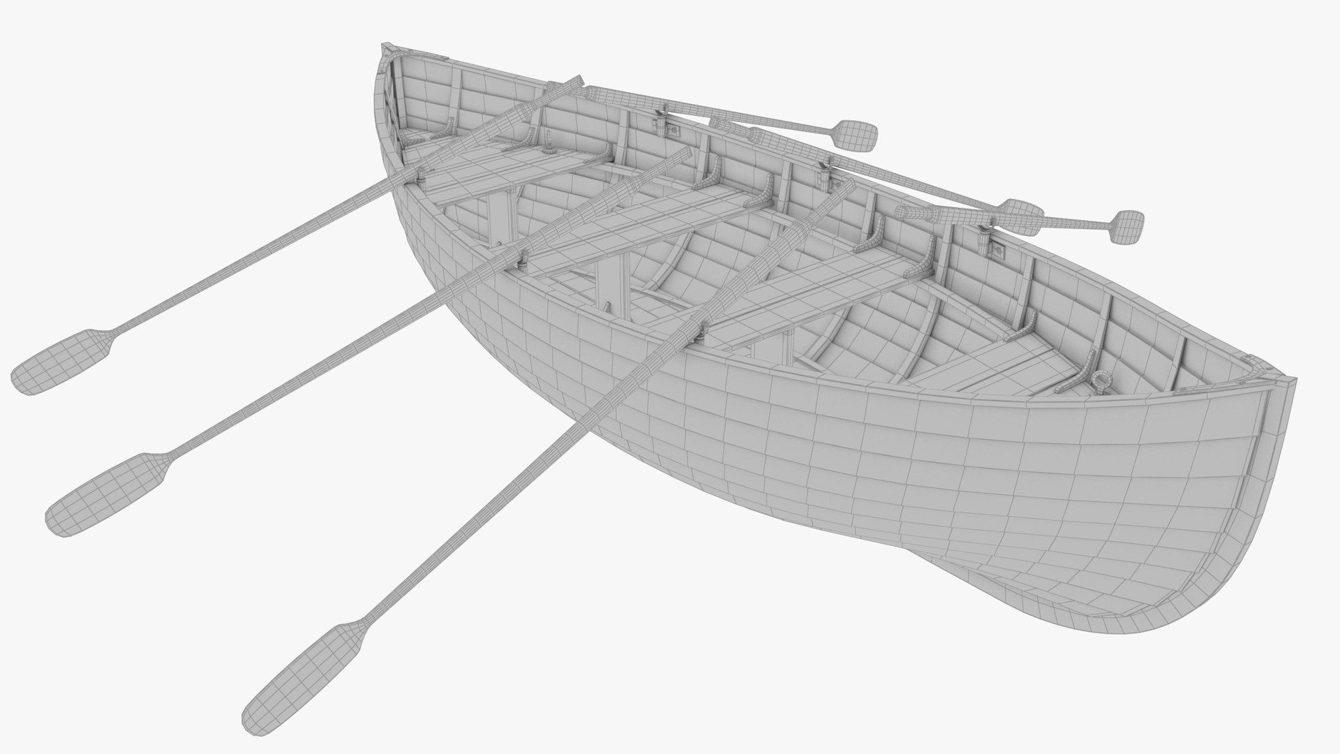 Wooden Rowboat V1 3D - TurboSquid 2212128