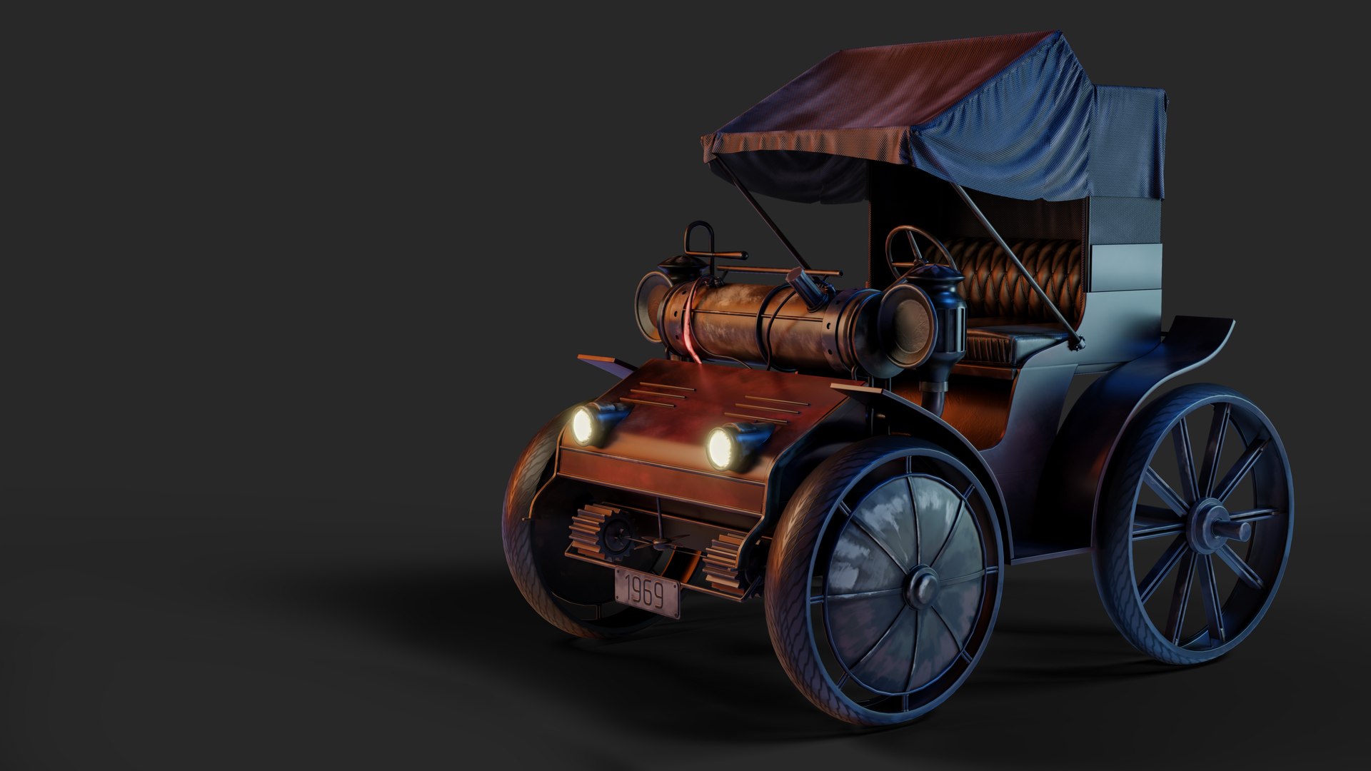 3D Steampunk Wagon-Game Asset model - TurboSquid 2169431