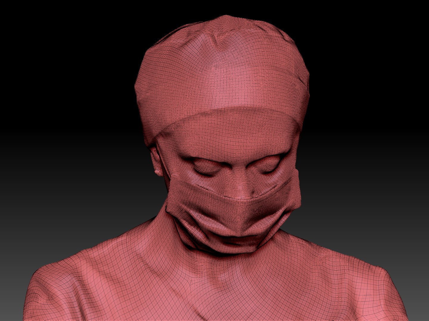 3D human woman uniform surgical model - TurboSquid 1613927