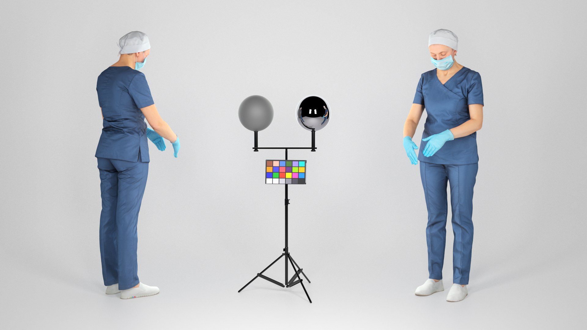 3D human woman uniform surgical model - TurboSquid 1613927