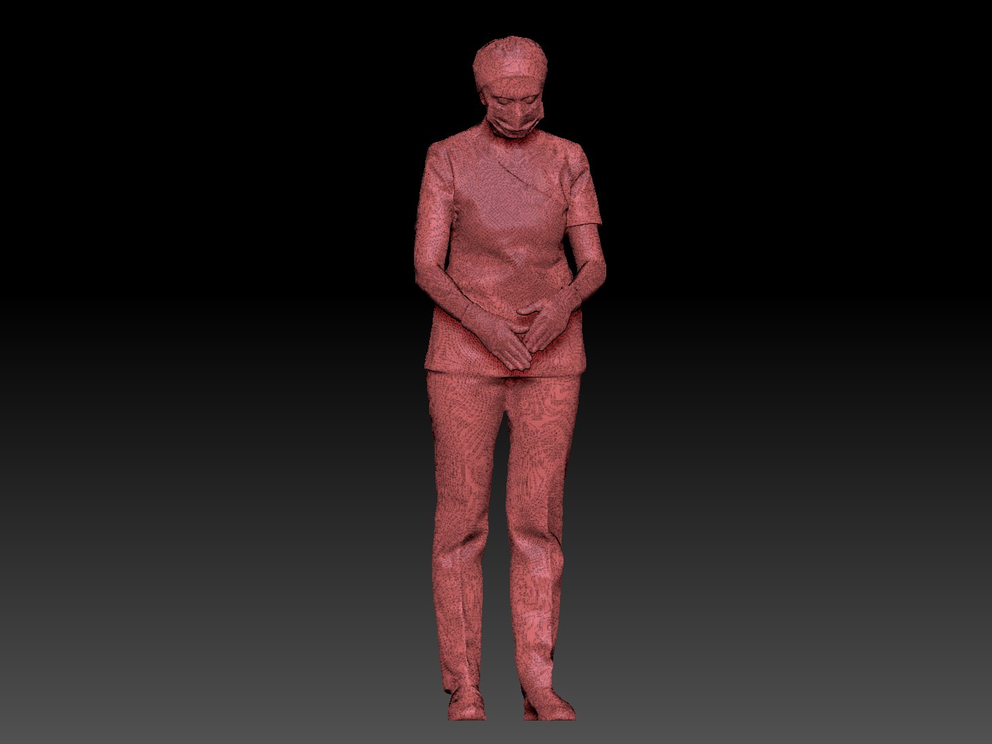 3D human woman uniform surgical model - TurboSquid 1613927