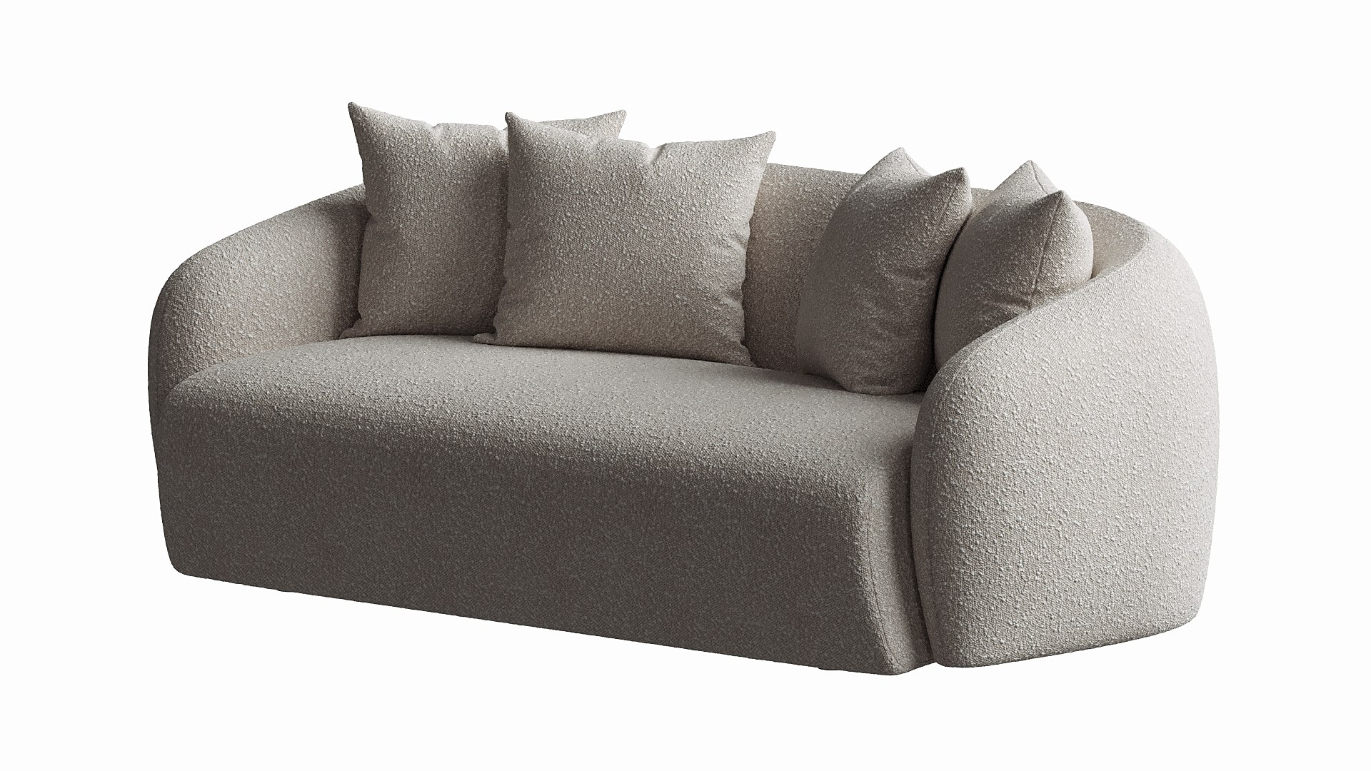 Bindiya Modern Japandi Style Boucle Fabric Sofa 3D Model - TurboSquid ...