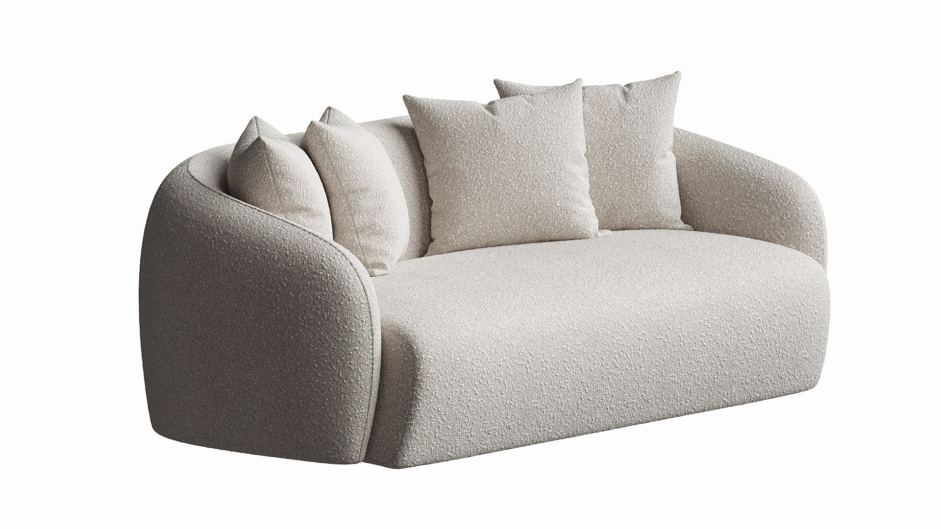 Bindiya Modern Japandi Style Boucle Fabric Sofa 3D Model - TurboSquid ...