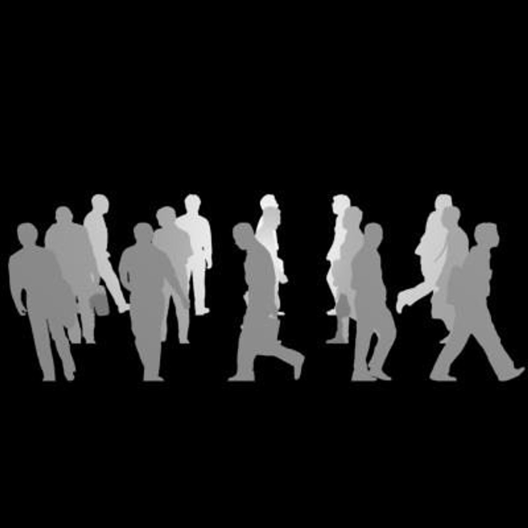 3d model random people architectural