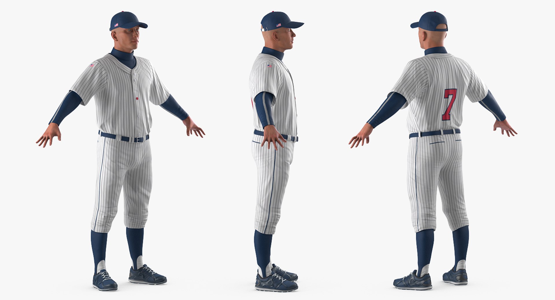 3D Baseball Player Rigged Generic Model - TurboSquid 1158816