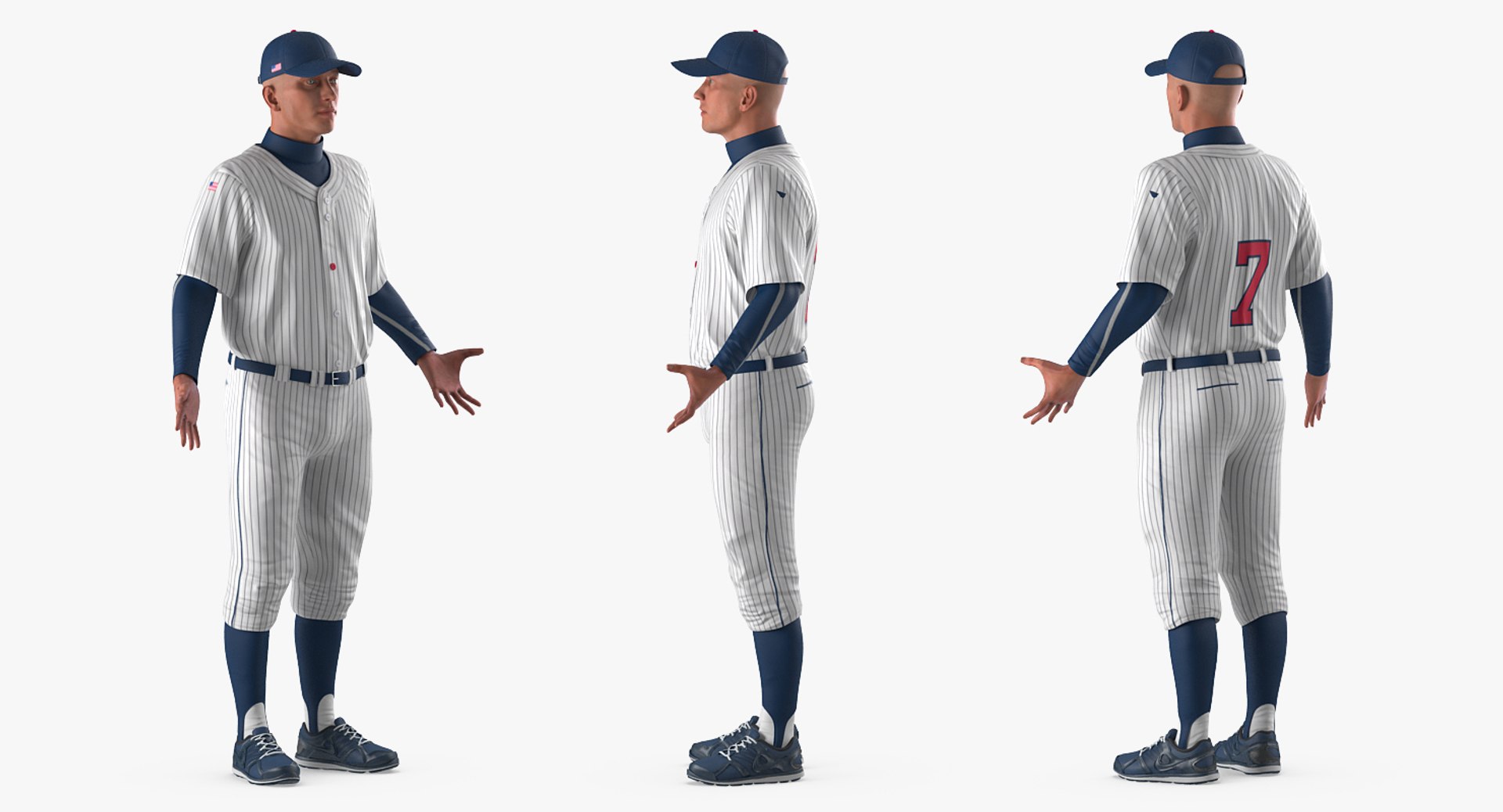 3D Baseball Player Rigged Generic Model - TurboSquid 1158816