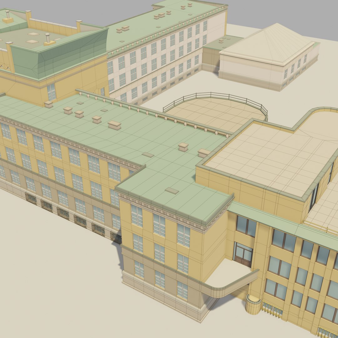 3D existing school - TurboSquid 1410020