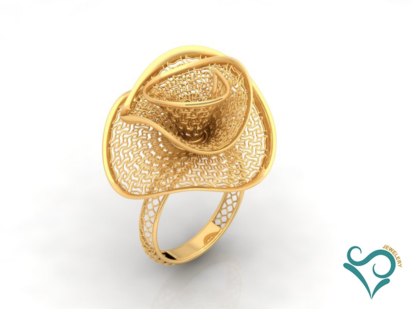 3D Gold Ring Engagement Print Model - TurboSquid 1337220