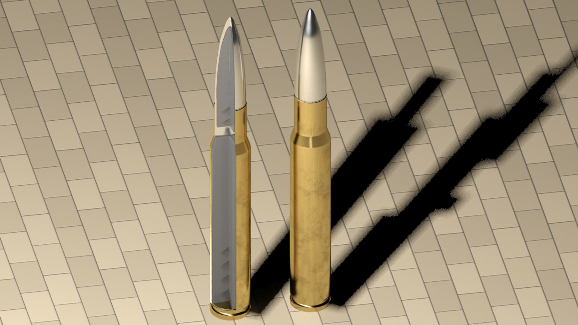 3d 50 Cal Barrett Bullet Model