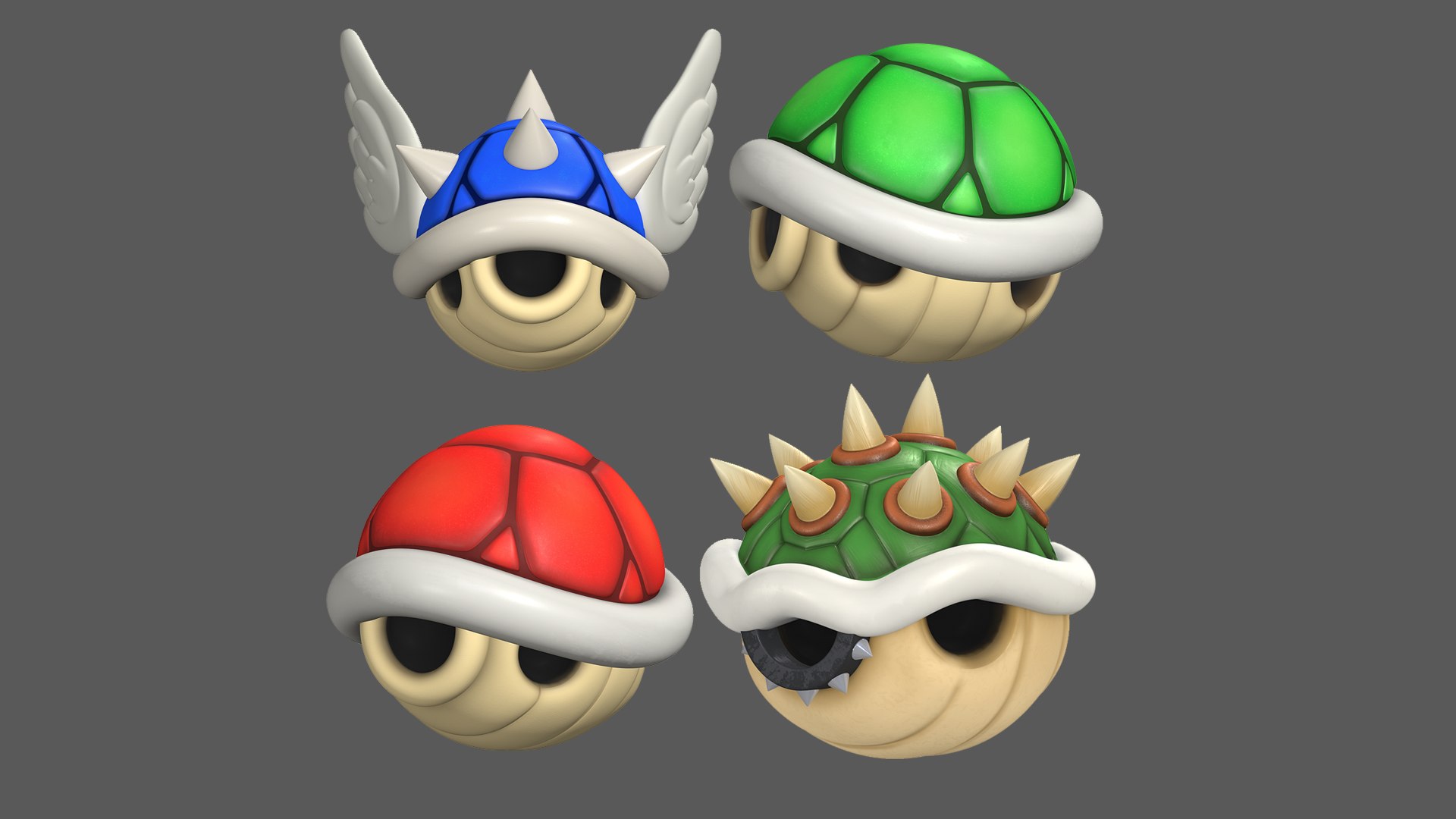 3D Mario Bros Koopa Shells Collection - TurboSquid 2059444