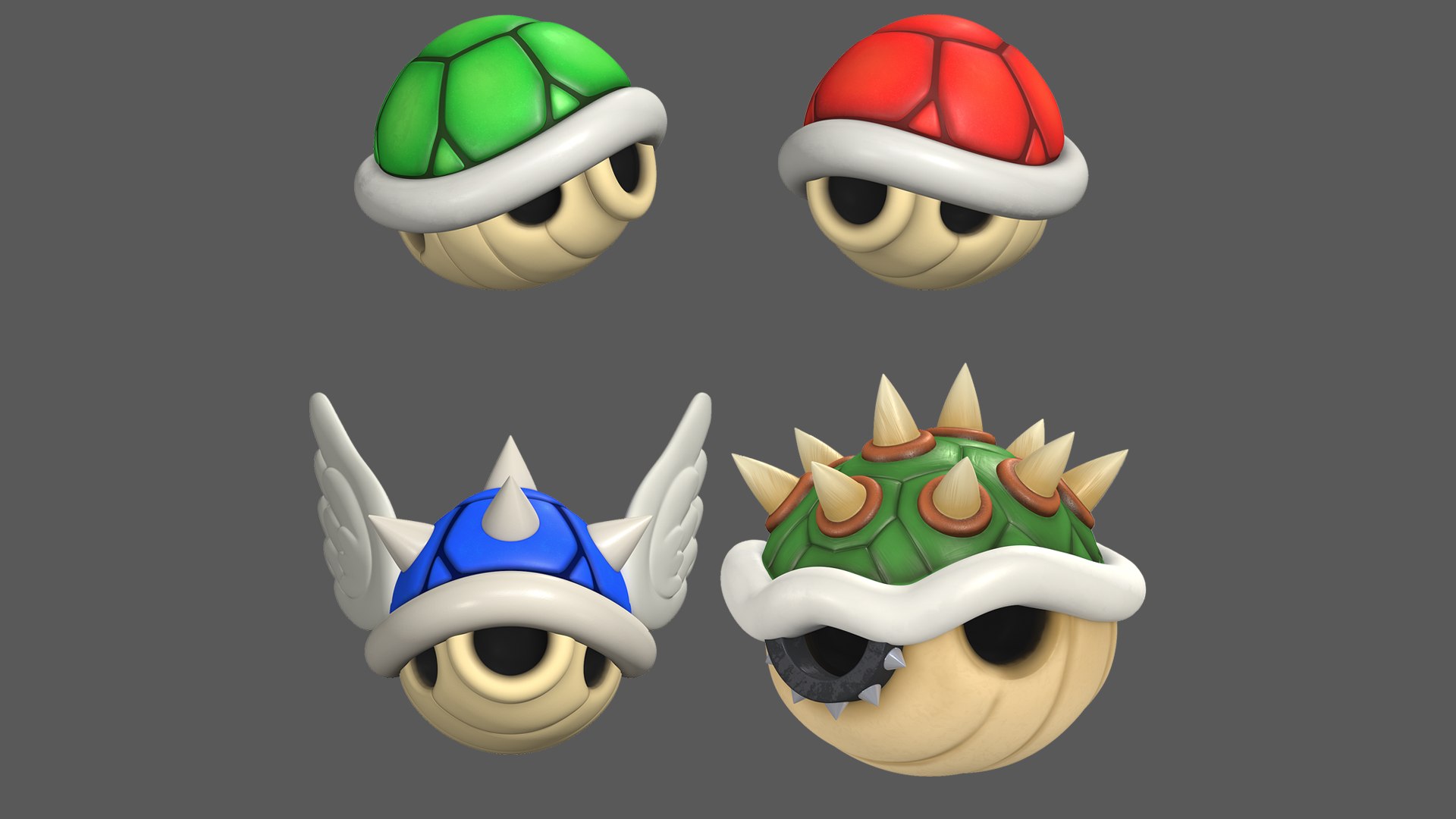 3D Mario Bros Koopa Shells Collection - TurboSquid 2059444