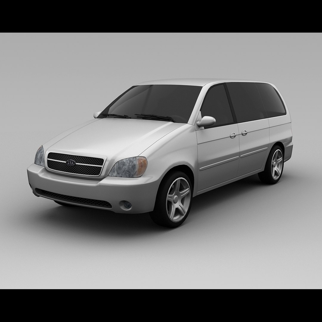 3d Kia Sedona 2005 Van Model