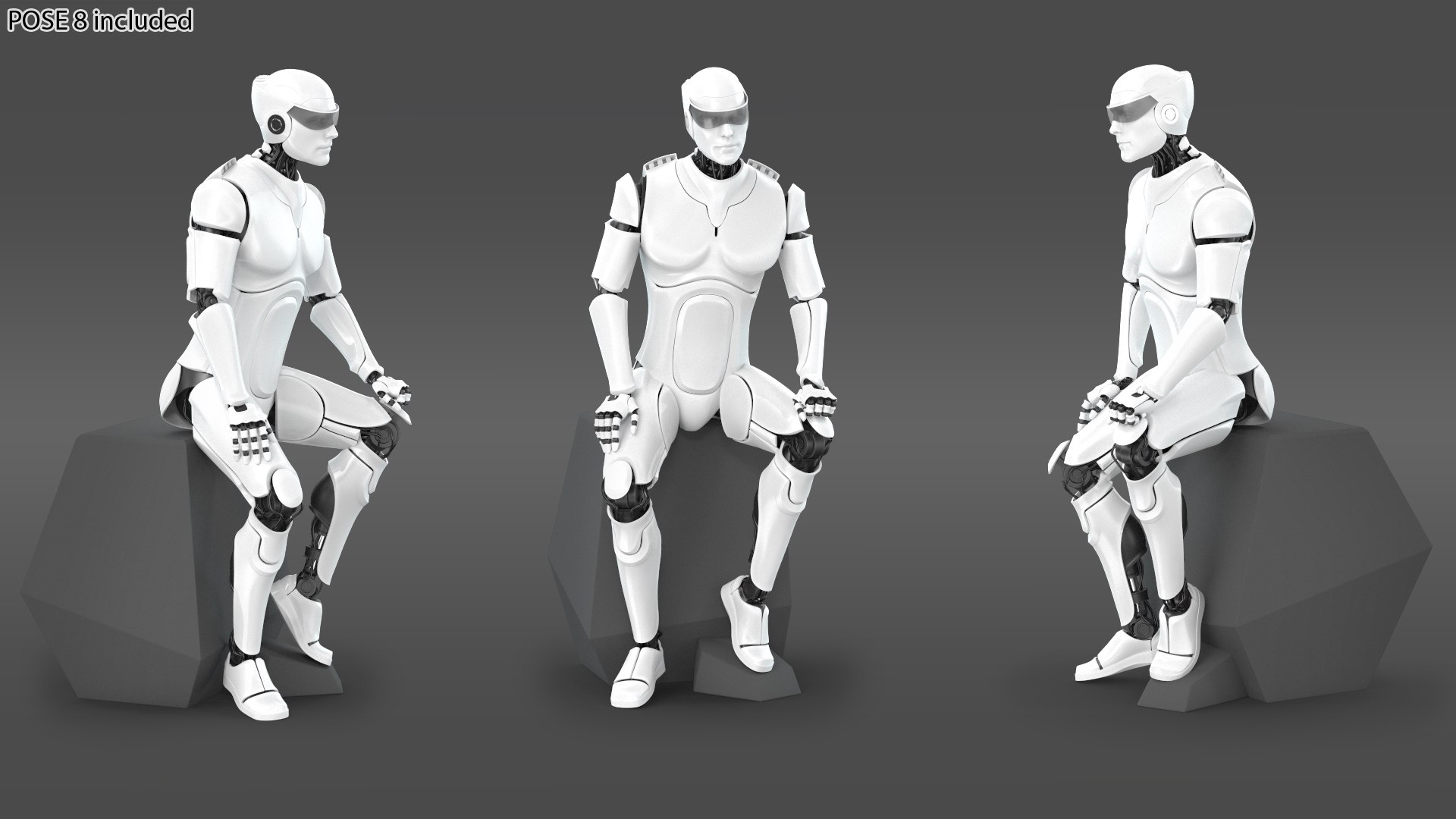 3D Male Cyborg Robot Rig - TurboSquid 2007804
