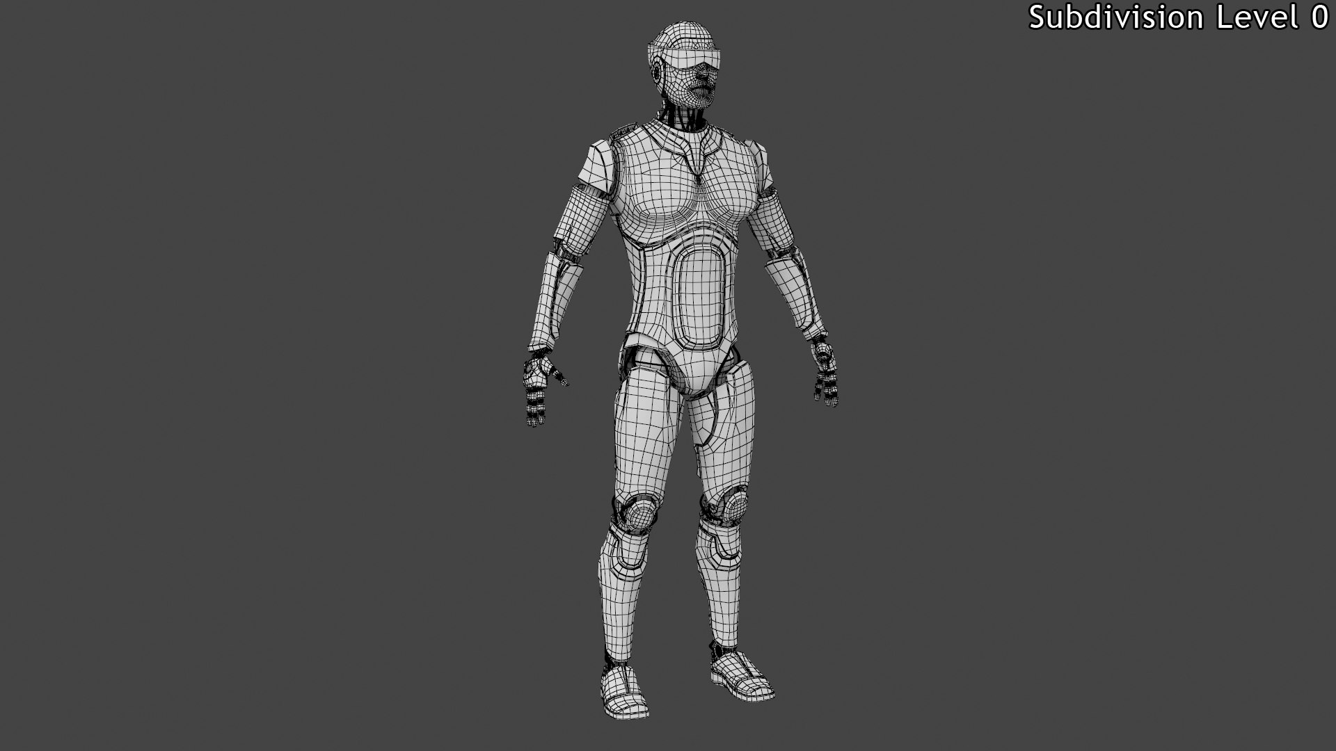 3D Male Cyborg Robot Rig - TurboSquid 2007804