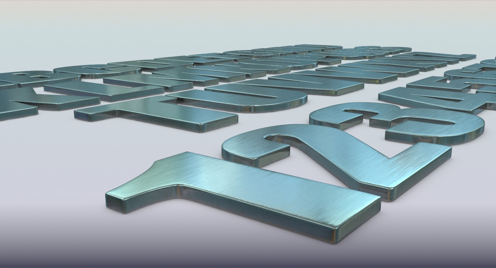 3D Metal Alphabet Letter - TurboSquid 1379922