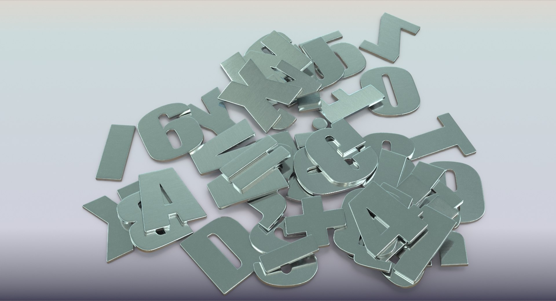 3D metal alphabet letter - TurboSquid 1379922