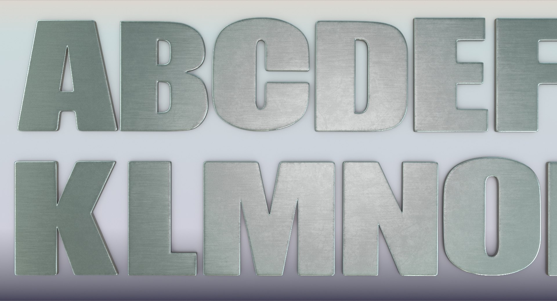 3D Metal Alphabet Letter - TurboSquid 1379922