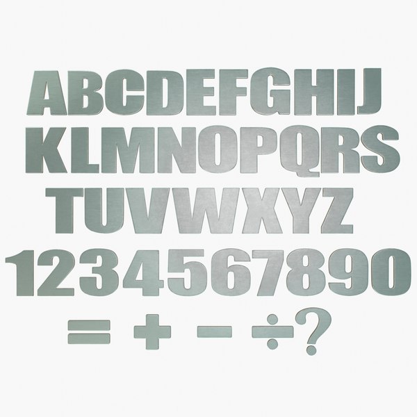 modelo 3d Alfabeto de letras de metal - TurboSquid 1379922